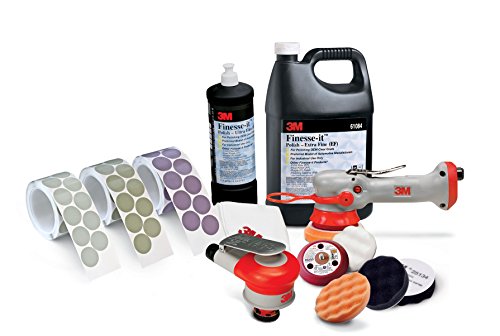 Cubitron II 3M Mini Random Orbital Nib Sander - Pneumatic Palm Sander - For Automotive Paint Repair - Air Powered Tool - 1.25", 3/16 " Orbit - 20244