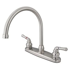 kingston brass kb798ls magellan c type 8-inch kitchen faucet, brushed nickel