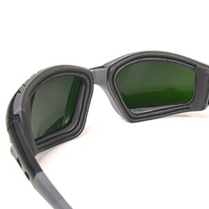 Bollé Safety 253-TR-40089 Tracker Safety Eyewear with Black/Gray Polycarbonate + TPE Full Frame and Welding Lens