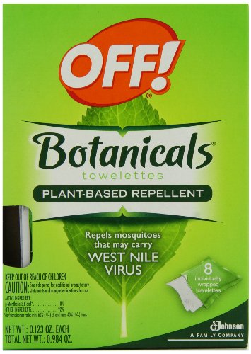 OFF! Botanical Towelettes Plant Based Repellent,8 Towelette.