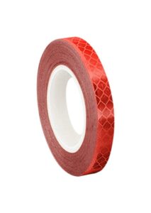 3m 3432 red micro prismatic sheeting reflective tape – 0.5 in. x 15 ft. non metalized adhesive tape roll. safety tape