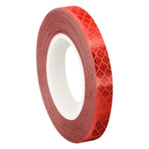 3M 3432 Red Micro Prismatic Sheeting Reflective Tape – 0.5 in. X 15 ft. Non Metalized Adhesive Tape Roll. Safety Tape