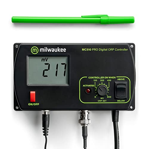 Milwaukee MC510 ORP Controller with Mounting Kit, +/- 1000 mV, +/-5 mV Accuracy