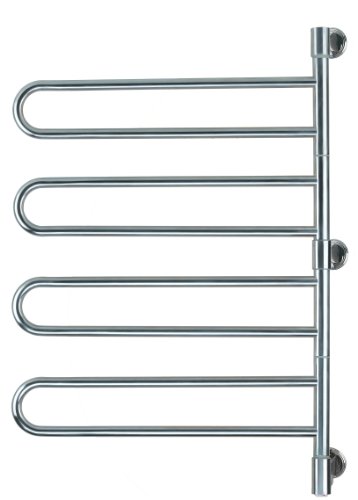 Amba Swivel Large Jill J-B004B 6-Bar Plug-in Heated Towel Rack in Brushed