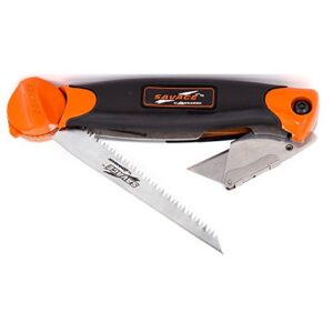 Swanson SVK666 Savage Folding Jab Saw/Utility Knife with 3 Saw Blades, 1 Utility Knife Blade and Soft Pouch