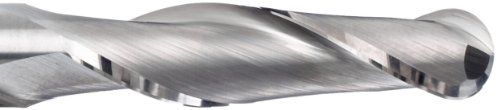 YG-1 - 50558 E5014 Carbide Ball Nose End Mill, Long Reach, Uncoated (Bright) Finish, 30 Deg Helix, 2 Flutes, 2.25" Overall Length, 0.125" Cutting Diameter, 0.125" Shank Diameter