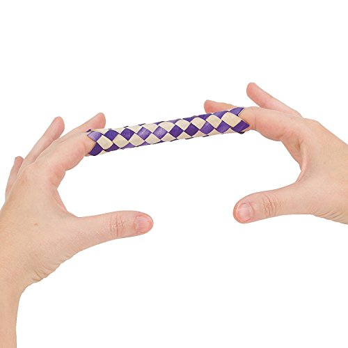 Bamboo Finger Traps (12 Pack) Assorted Colors.