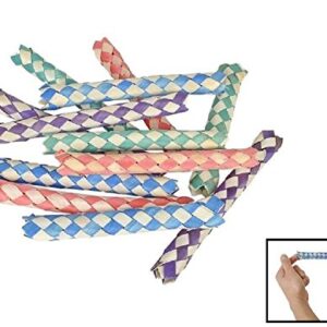 Bamboo Finger Traps (12 Pack) Assorted Colors.