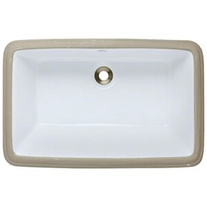 MR Direct u1812-w Sink Undermount Porcelain Bathroom White