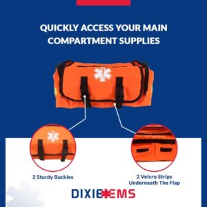 Dixie EMS First Responder On Call Trauma Bag W/Reflectors - Orange