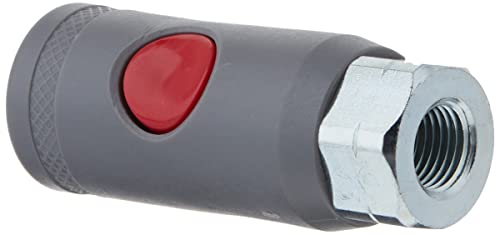 Milton S-99705 1/4" FNPT M Style Safety Coupler,Red