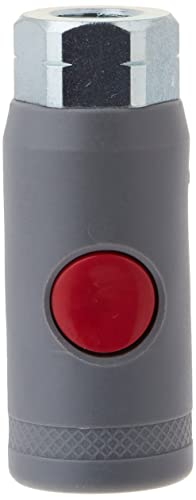 Milton S-99705 1/4" FNPT M Style Safety Coupler,Red