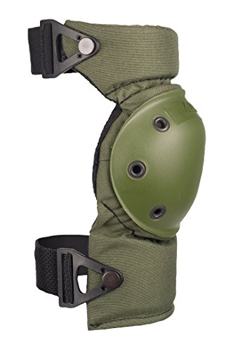 ALTA 52913.09 AltaCONTOUR Knee Protector Pad, Olive Green Nylon Fabric, AltaLOK Fastening, Flexible Cap, Round, Olive Green