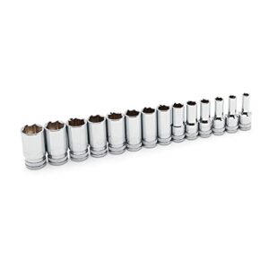 GEARWRENCH 14 Pc. 3/8" Drive 6 Point Mid-Length Socket Set, Metric - 80554S