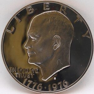 1976-s clad proof eisenhower dollar - type 2