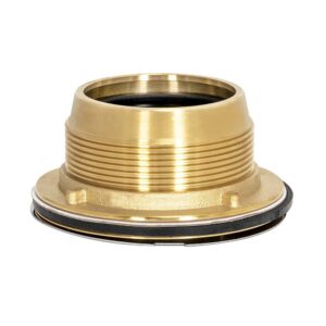 Eastman 2 Inch IPS No Caulk Brass Shower Drain, Stainless Steel, 15306