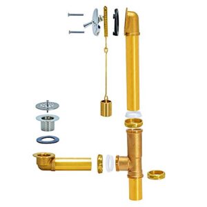 Eastman 1-1/2 Inch Trip Lever Bath Waste and Overflow Drain, Brass with Chrome Plated Trim, 35201