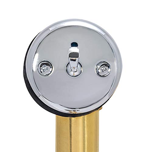 Eastman 1-1/2 Inch Trip Lever Bath Waste and Overflow Drain, Brass with Chrome Plated Trim, 35201