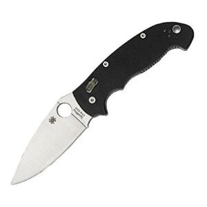 spyderco c95gp2 manix2 xl black g-10 plainedge knife