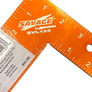 Swanson Tool Co SVL123 Savage 16"x24" Builder Square, Anodized, with Laser-etched Scale