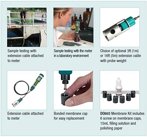 Extech DO600 Dissolved Oxygen Pocket Tester,5302620 Black