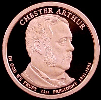 2012-S Chester A Arthur PROOF Presidential Dollar Coin