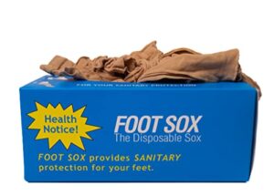 disposable foot socks, disposable foot sox, tan - 1 gross, 144 pieces