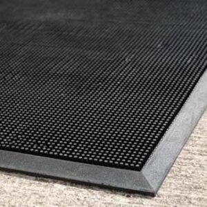 Durable Corporation-396S2432 Heavy Duty Rubber Fingertip Outdoor Entrance Mat, 24" x 32", Black