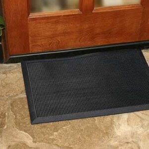 Durable Corporation-396S2432 Heavy Duty Rubber Fingertip Outdoor Entrance Mat, 24" x 32", Black