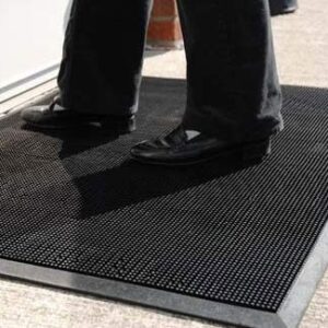 Durable Corporation-396S2432 Heavy Duty Rubber Fingertip Outdoor Entrance Mat, 24" x 32", Black