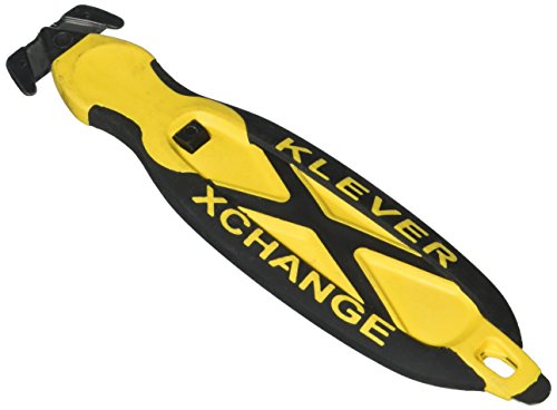 Klever XChange, Safety Knife Cutter, Replaceable Head, Yellow