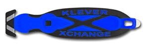 klever x-change, kcj-xc-b, safety cutter, 6-1/2 in., black/blue