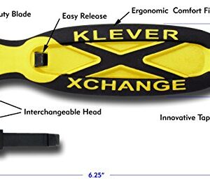 Klever X-Change, KCJ-XC-B, Safety Cutter, 6-1/2 in., Black/Blue