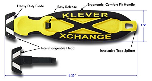 Klever X-Change, KCJ-XC-B, Safety Cutter, 6-1/2 in., Black/Blue