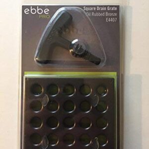 Ebbe E4407 Square Shower Drain Grate, Oil Rubbed Bronze