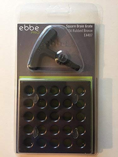 Ebbe E4407 Square Shower Drain Grate, Oil Rubbed Bronze