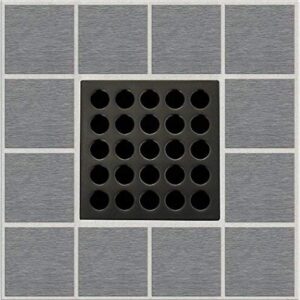 Ebbe E4407 Square Shower Drain Grate, Oil Rubbed Bronze