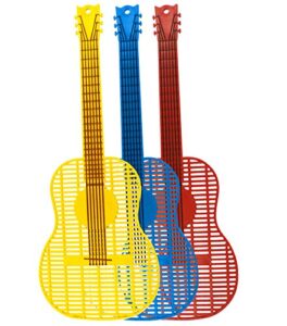 gift house 1 large guitar flyswatter (assorted colors)