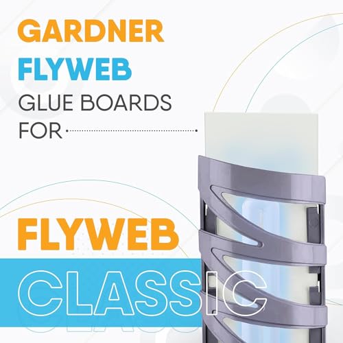 Gardner FlyWeb Fly Light Glue Boards 2 Pack of 10 Replacement Glue Boards Flyweb Classic Fly Light and Flyweb Plus - Trap Fruit Flies, Mosquitoes, Bugs and Other Flying Insects(White)