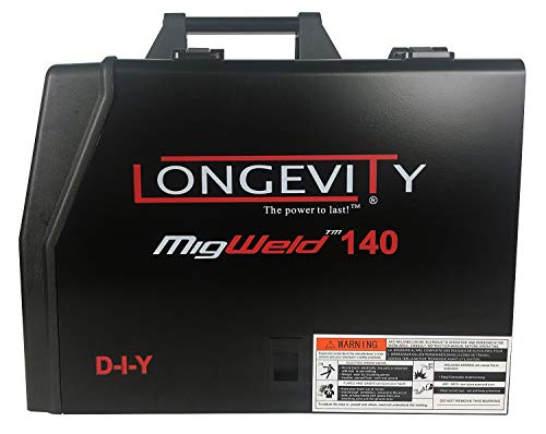 LONGEVITY Migweld 140-140 Amp Mig Welder Capable Of Flux-Core And Aluminum Gas Shielded Welding 110v