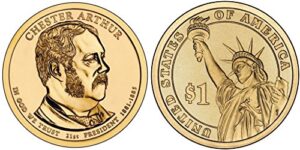 2012 p, d 2 coin - chester a. arthur presidential uncirculated