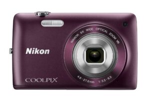 nikon coolpix s4300 16 mp digital camera with 6x zoom nikkor glass lens and 3-inch touchscreen lcd (plum)