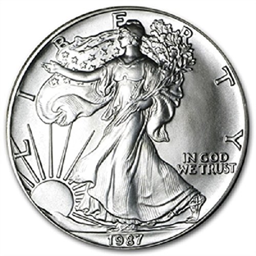 1987 American Silver Eagle .999 Fine Silver Dollar Uncirculated US Mint with Our Certificate of Authenticity