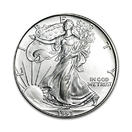 1993 American Silver Eagle .999 Fine Silver Dollar Uncirculated US Mint with Our Certificate of Authenticity