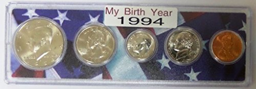 1994-5 Coin Birth Year Set in American Flag Holder Uncirculated