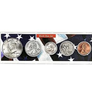 2008-5 Coin Birth Year Set in American Flag Holder Uncirculated