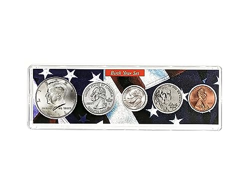 2008-5 Coin Birth Year Set in American Flag Holder Uncirculated