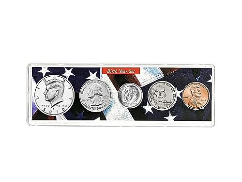 2010-5 Coin Birth Year Set in American Flag Holder Collection Seller Uncirculated