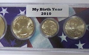 2010-5 Coin Birth Year Set in American Flag Holder Collection Seller Uncirculated