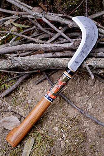 OJIKA" Billhook Double-Edged Aogami Steel Blade Forestry Japan Tools 16.9inch